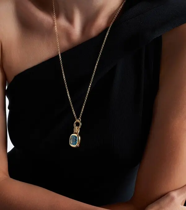 David Yurman 18kt Topaz And Diamond Pendant