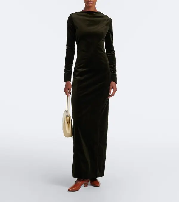 JIL SANDER Cotton Velvet Gown