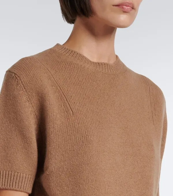 Prada Embellished Tie-neck Cashmere Sweater