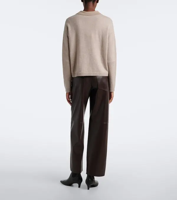 Max Mara Coated Jersey Wide-leg Pants
