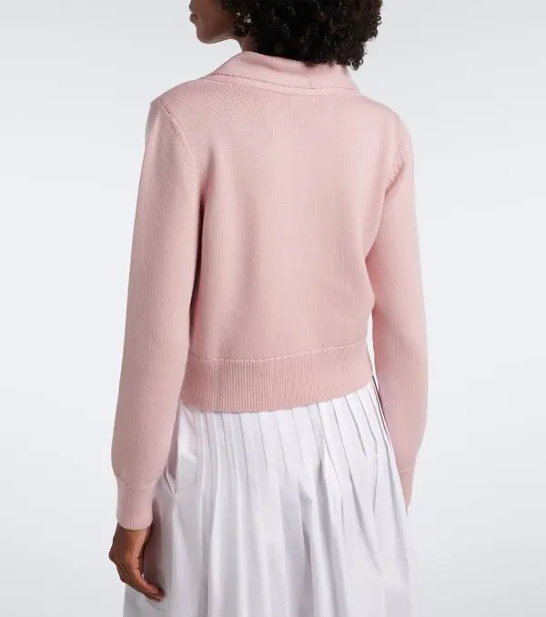 Oscar De La Renta Tie-neck Virgin Wool Cardigan