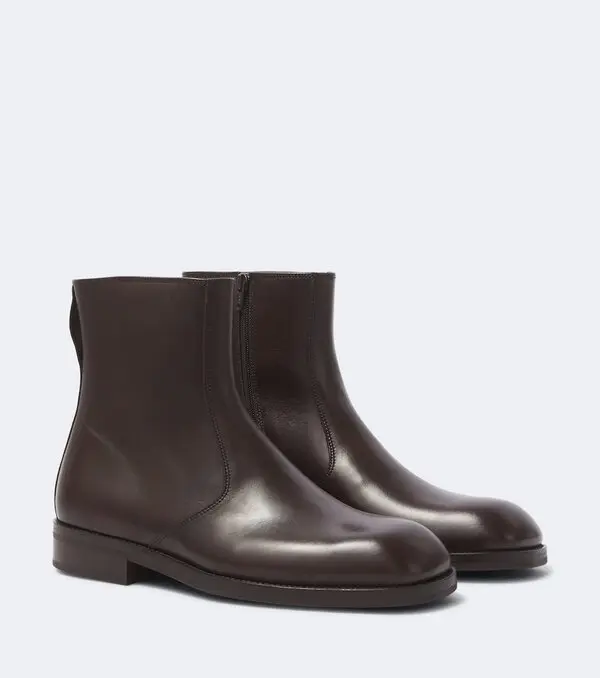 LEMAIRE Leather Ankle Boots