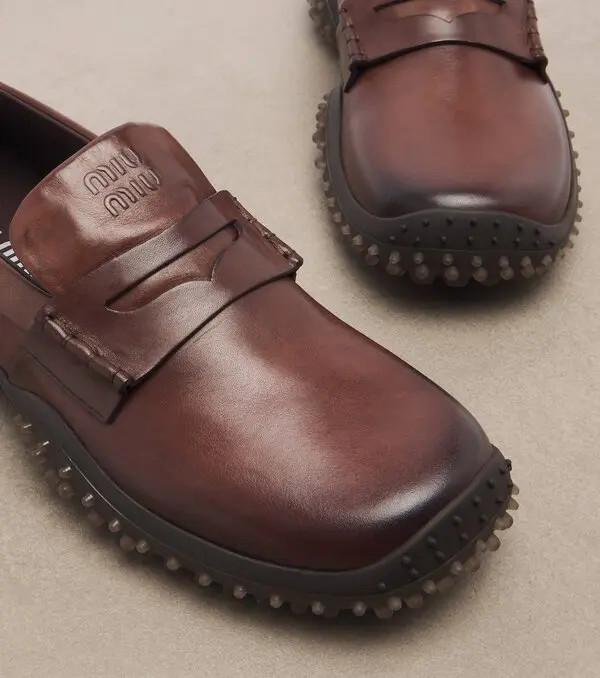 Miu Miu Leather Loafers
