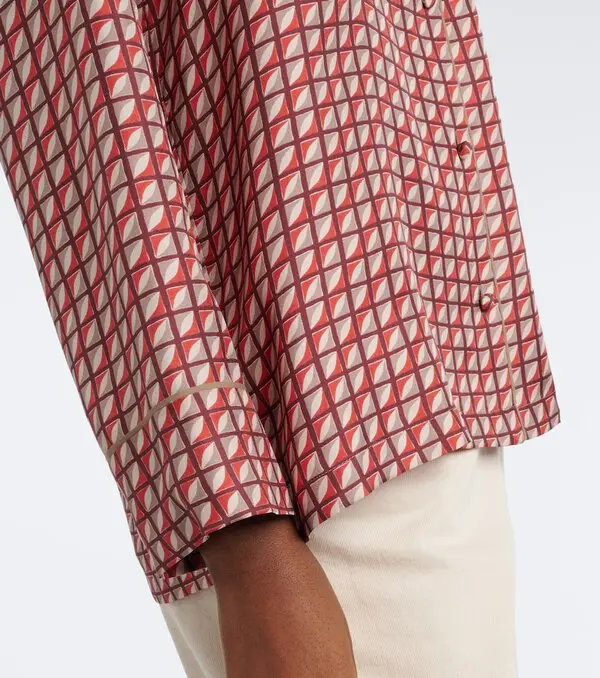 Max Mara Printed Silk Twill Pajama Shirt