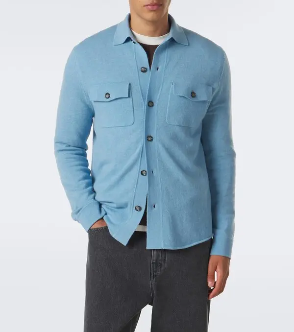 ALLUDE Knitted Wool And Cashmere Shirt