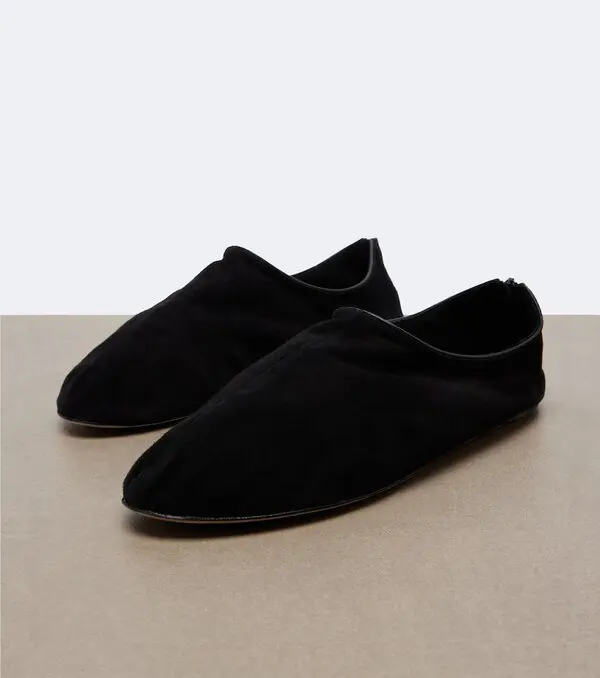 THE ROW Stellene Suede Slip-on Shoes