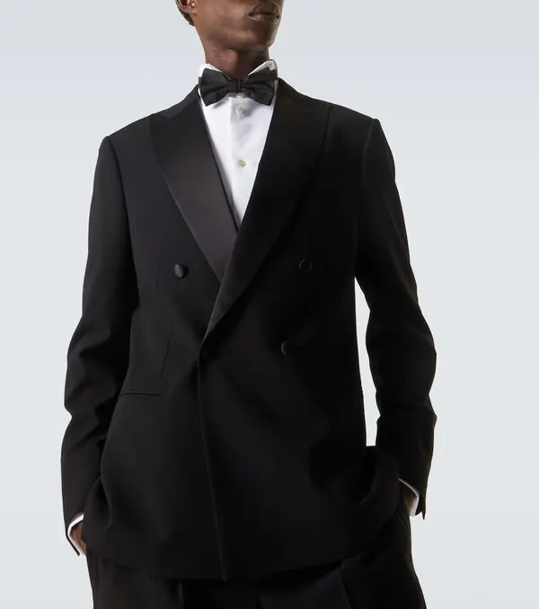 Giorgio Armani Virgin Wool Tuxedo Blazer