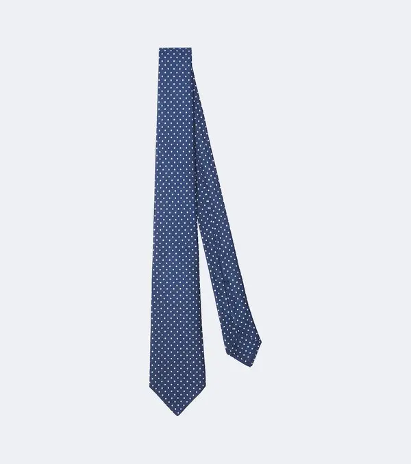 Kiton Polka-dot Silk Tie