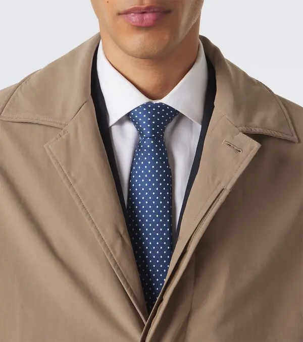 Kiton Polka-dot Silk Tie