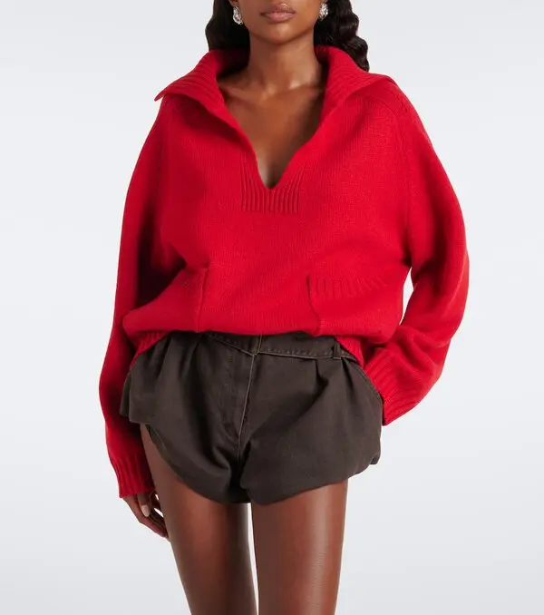 Magda Butrym Wool And Cashmere Polo Sweater