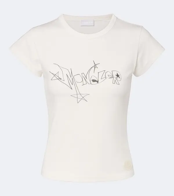Moncler Printed Cotton Jersey T-shirt