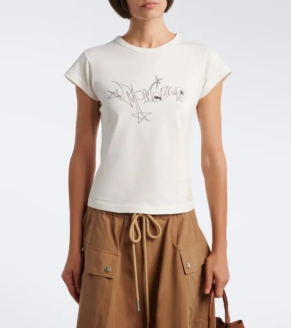Moncler Printed Cotton Jersey T-shirt
