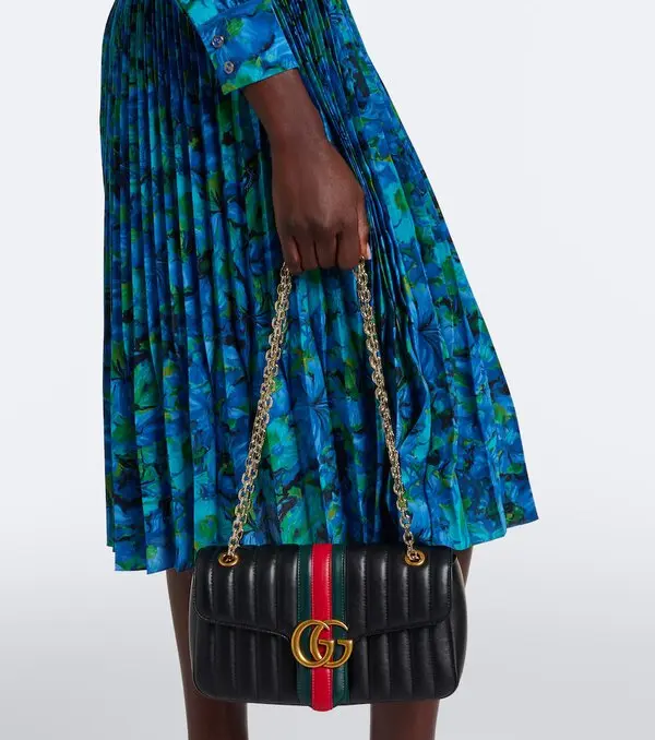 Gucci Jetset Gg Marmont Medium Leather Shoulder Bag