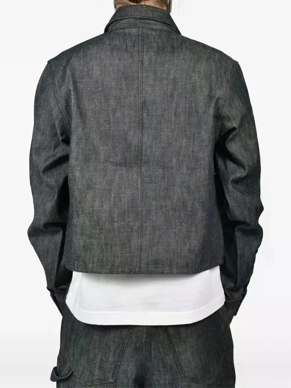 RIVET & HIDE Cropped Denim Shirt Jacket