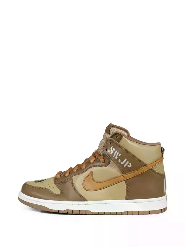 SWJP X Nike Dunk High Stencil-print Sneakers