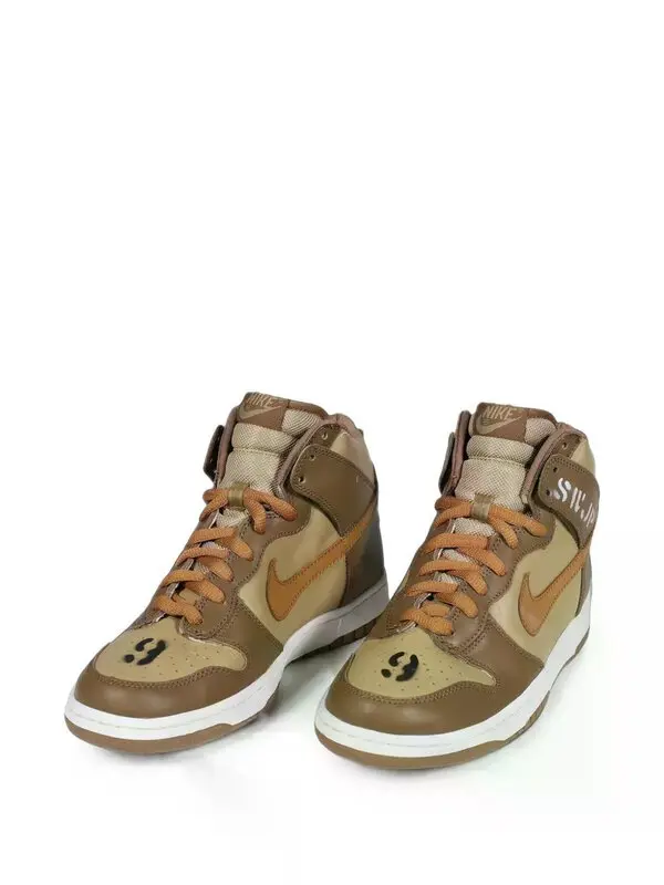 SWJP X Nike Dunk High Stencil-print Sneakers