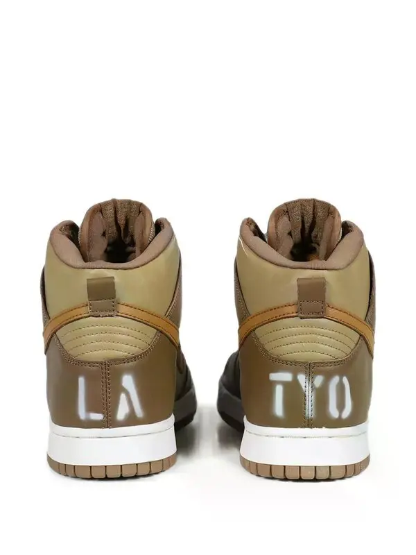 SWJP X Nike Dunk High Stencil-print Sneakers