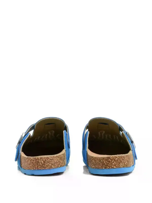 THE EDGE OF EARTH™ X Octavious Marks Skeleton-patch Buckle-strap Mules