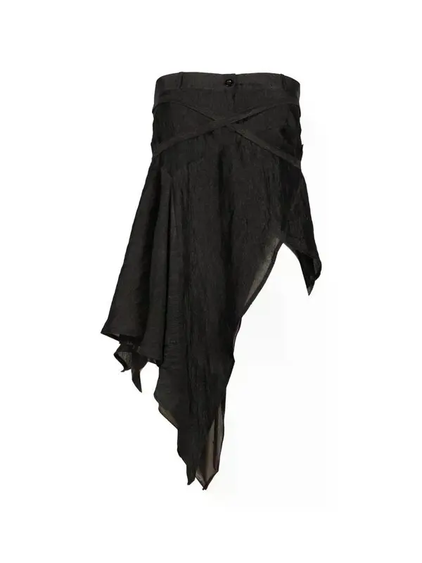 BOHEMSEO Draped Asymmetric Mini Dress