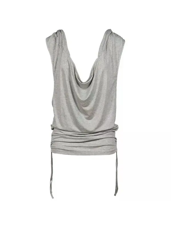 BOHEMSEO Cowl-neck Sleeveless Hoodie