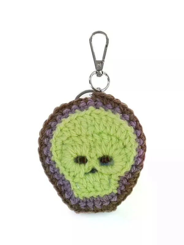 YARN Crochet Skull Keyring