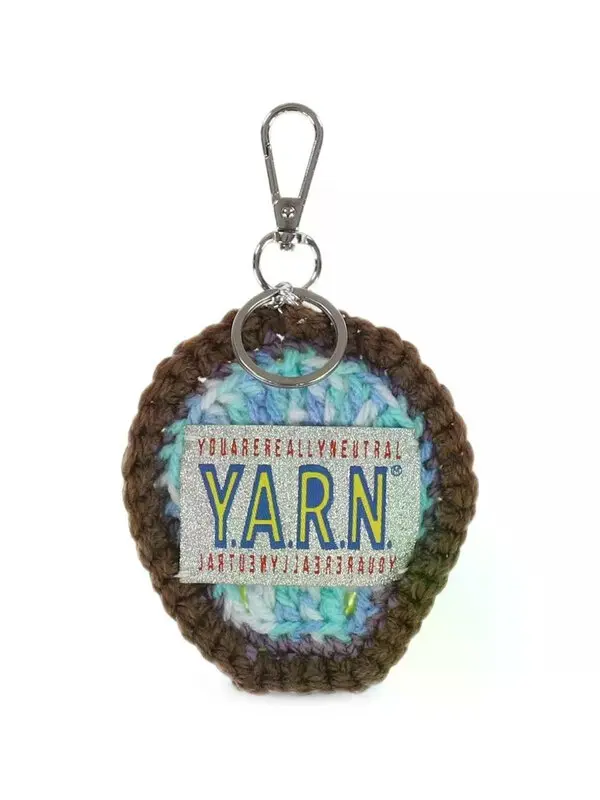 YARN Crochet Skull Keyring