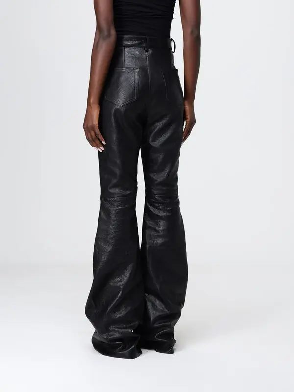 Rick Owens Bolan Flared Leather Trousers
