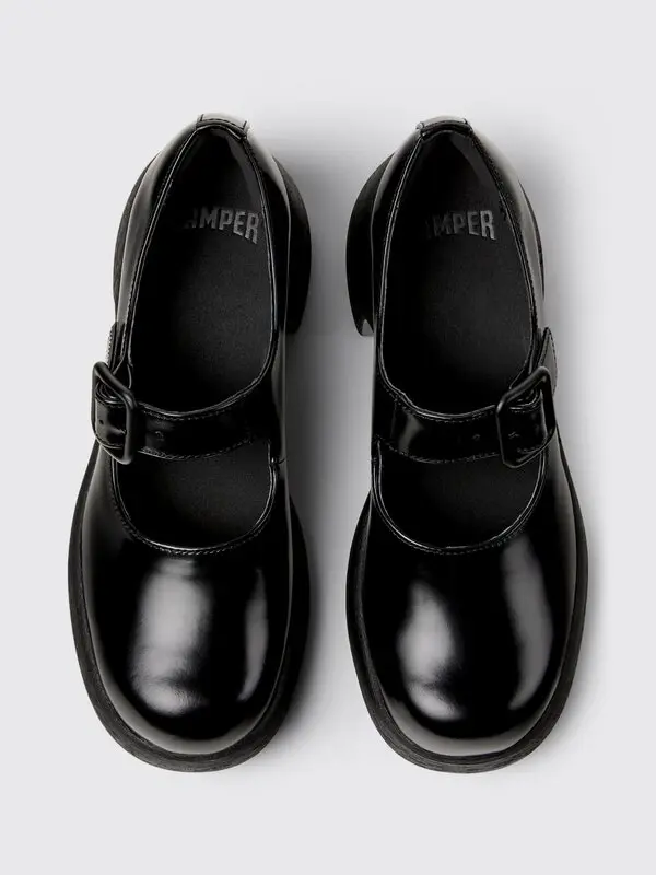 Camper Glossed Mary Jane Court Shoes