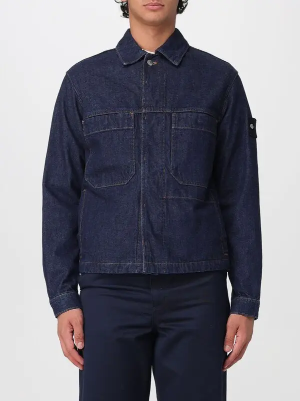 Stone Island Cotton Denim Shirt Jacket