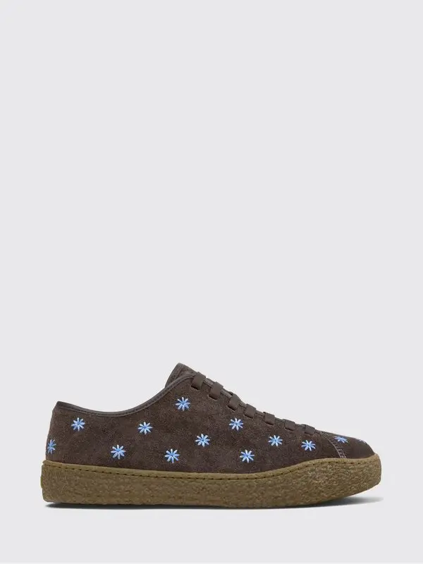 Camper Peu Terreno Suede Sneakers With Floral Embroidery