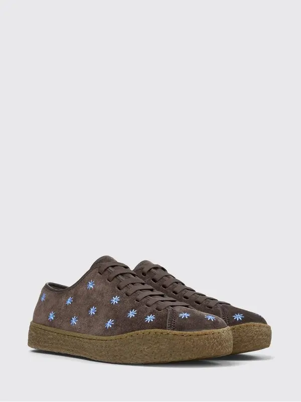 Camper Peu Terreno Suede Sneakers With Floral Embroidery
