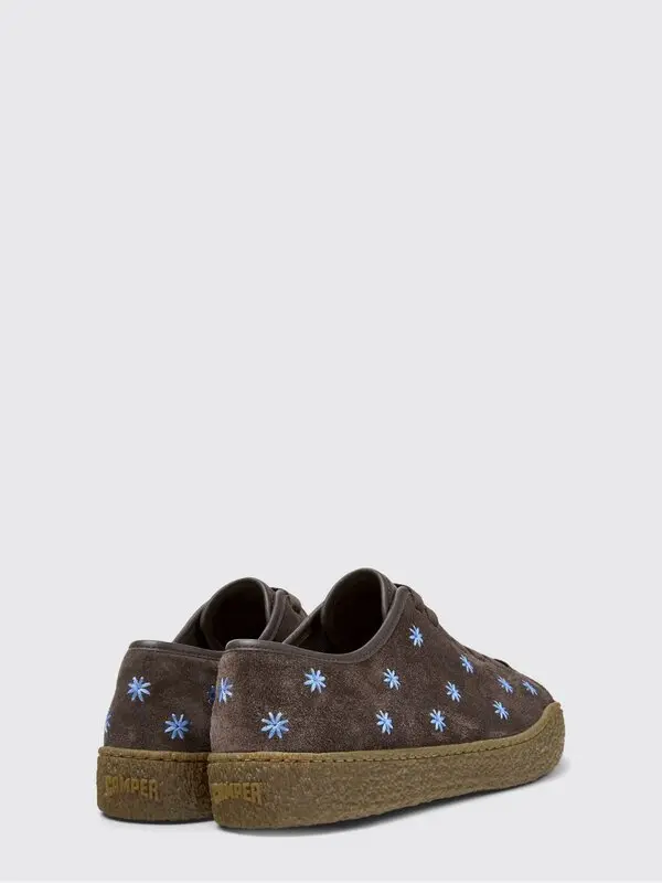 Camper Peu Terreno Suede Sneakers With Floral Embroidery