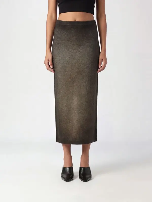 Avant Toi Wool And Cashmere Knit Midi Pencil Skirt
