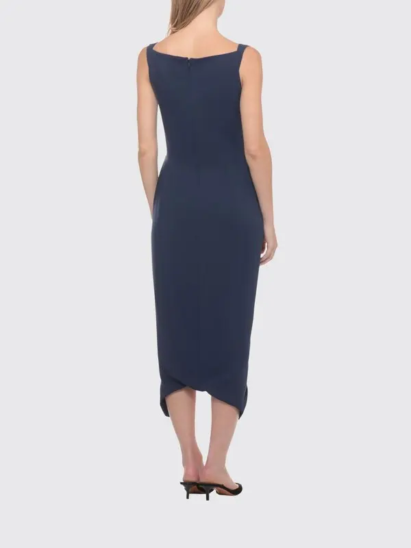 VIVIENNE WESTWOOD Asymmetric Off-the-shoulder Stretch-viscose Bustier Midi Dress
