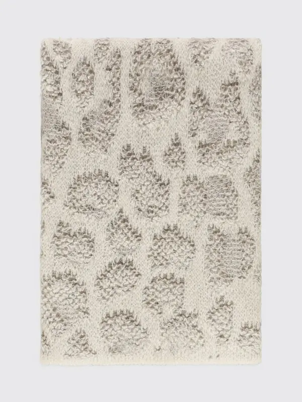 Avant Toi Abstract Jacquard Cashmere And Wool Blend Scarf - Beige
