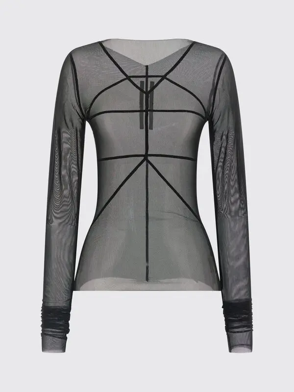 Rick Owens Sheer Nylon Slim Fit Long-sleeved Top