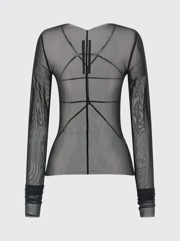 Rick Owens Sheer Nylon Slim Fit Long-sleeved Top