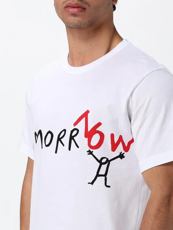Comme Des Garçons Slogan Print Cotton T-shirt