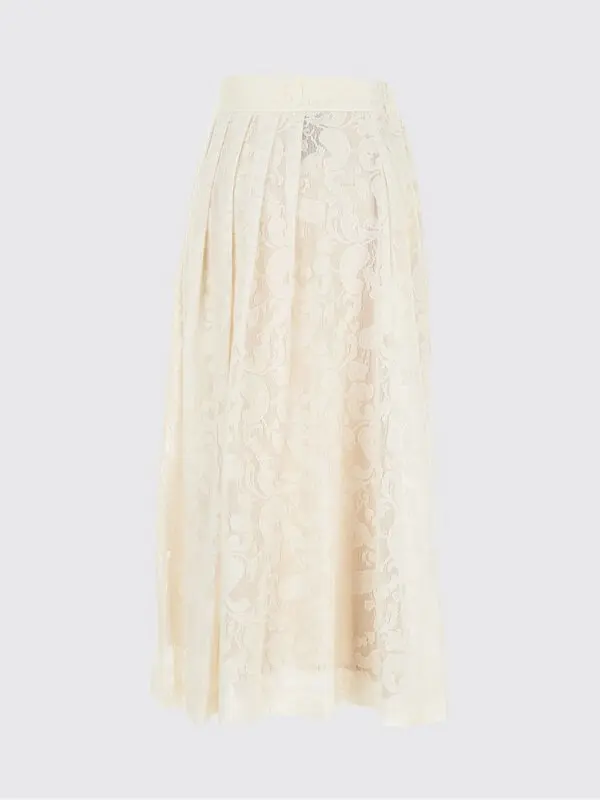 PT TORINO High-waisted A-line Maxi Skirt In Lace