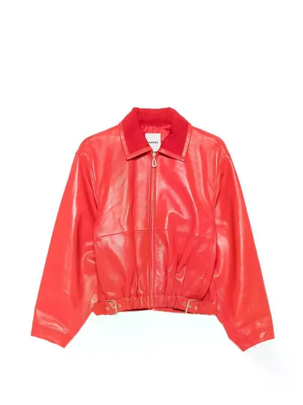 Sandro Buckle-detail Leather Jacket