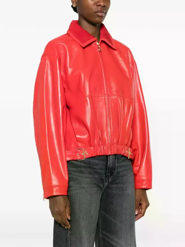 Sandro Buckle-detail Leather Jacket