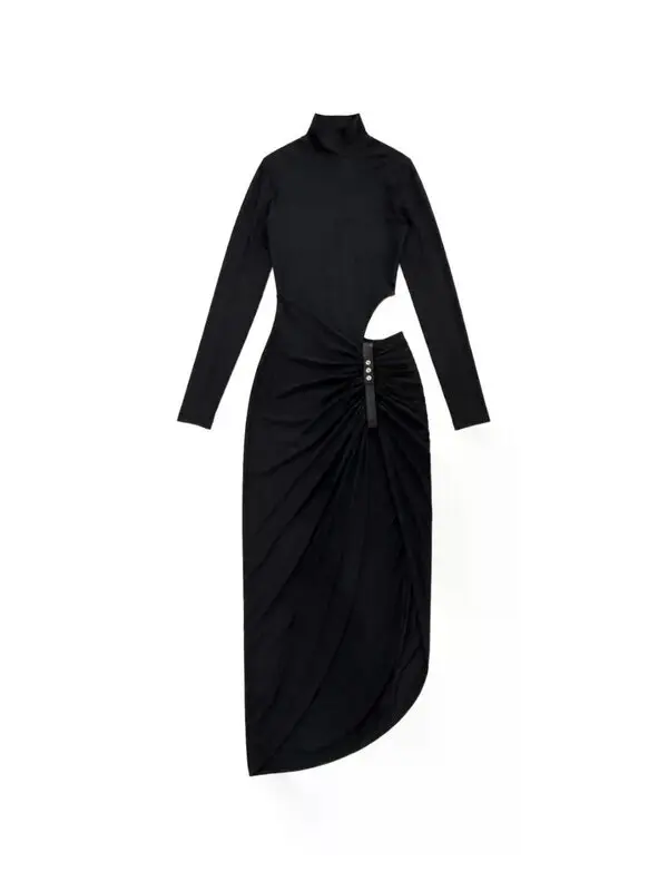 AMAZUIN Cut-out Asymmetrical Maxi Dress