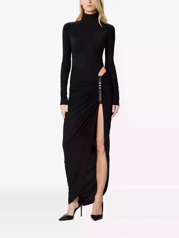 AMAZUIN Cut-out Asymmetrical Maxi Dress
