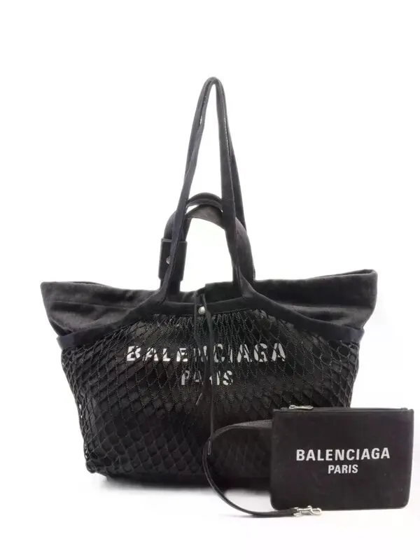 Balenciaga 2020s Medium 24/7 Fishnet Tote Bag