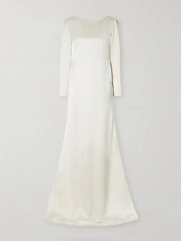 ILKYAZ OZEL Isthar Satin Gown - Neutrals