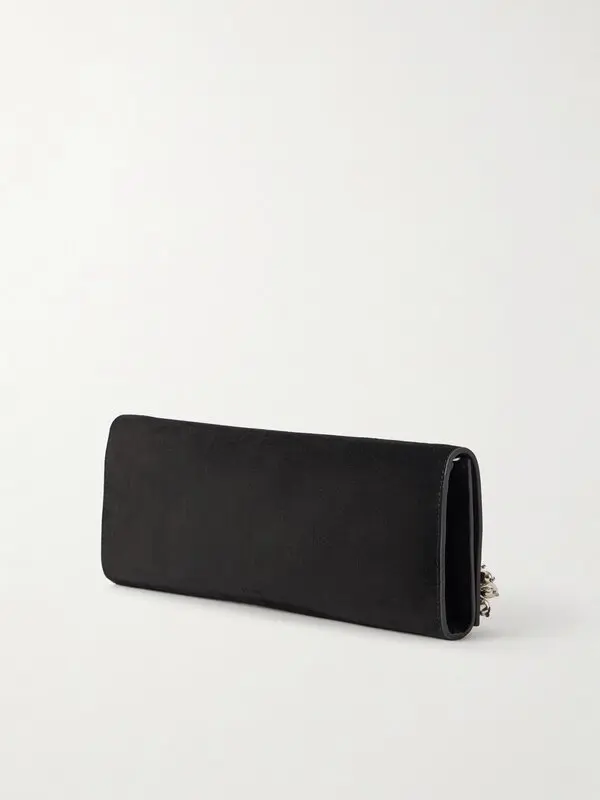 Simkhai River East West Bead-embellished Suede Clutch