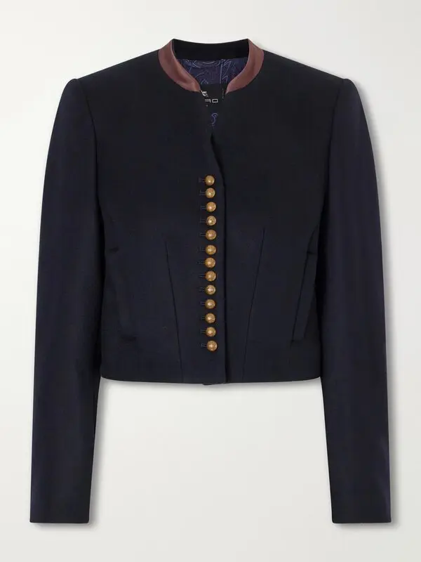 Etro Satin-trimmed Wool-blend Jacket