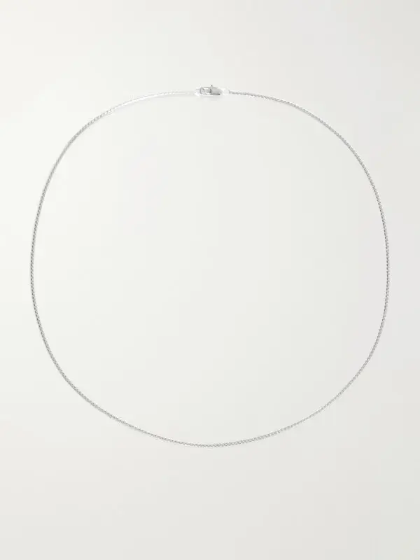 LAURA LOMBARDI Platinum-plated Mini Omega Necklace - Silver