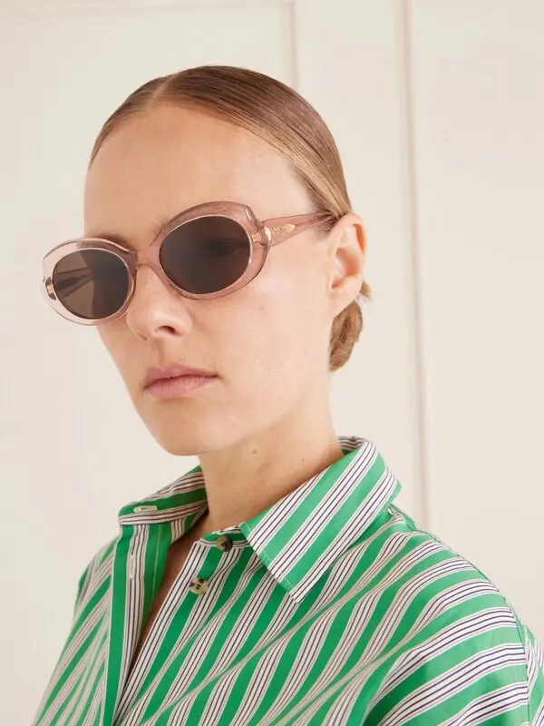 Loewe Oval Slim Oval-frame Acetate Sunglasses