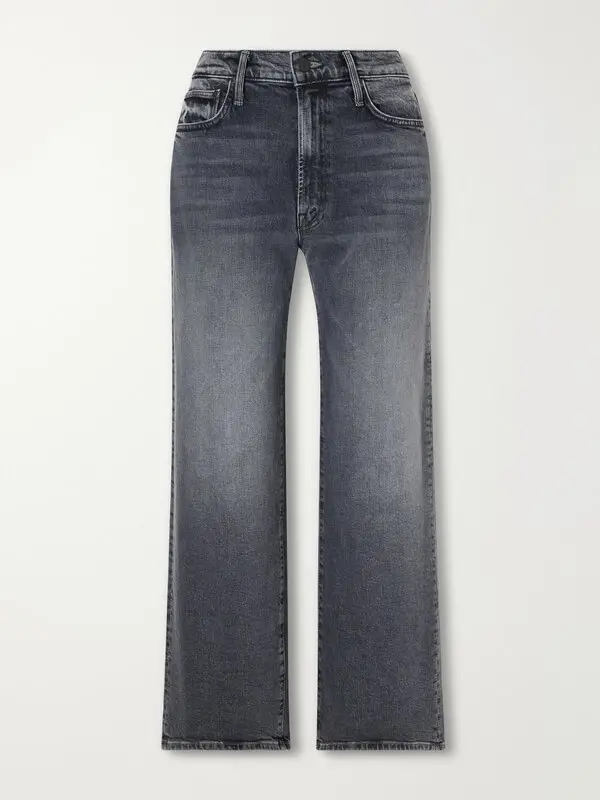 MOTHER The Dodger Flood Cropped Mid-rise Straight-leg Jeans
